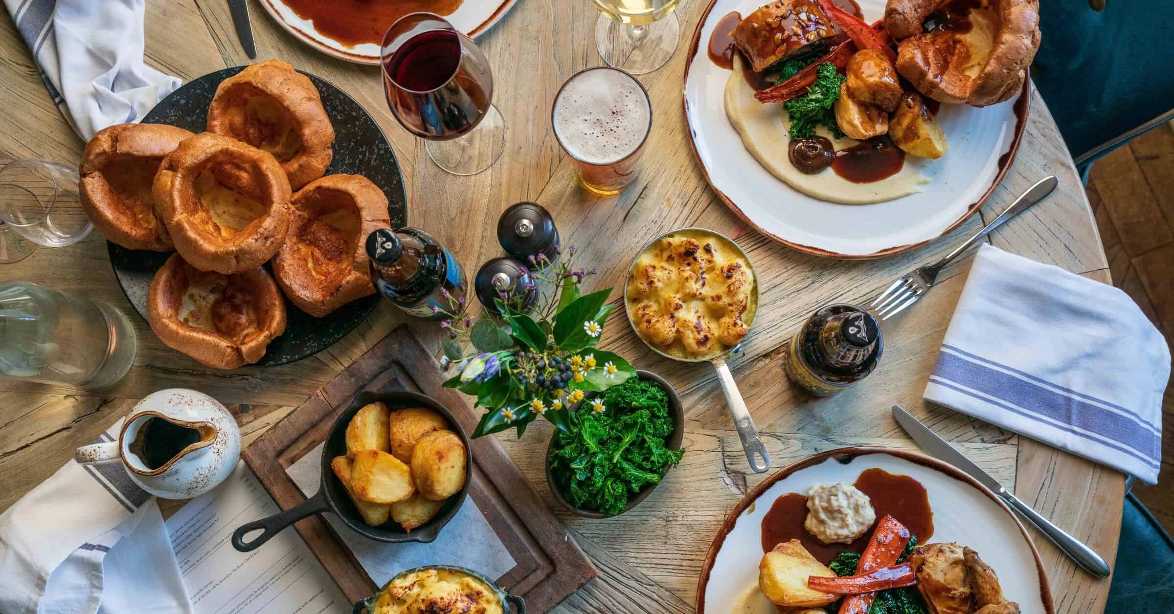 Quaint Sunday Lunch in Norton St. Philip near Bath, Somerset