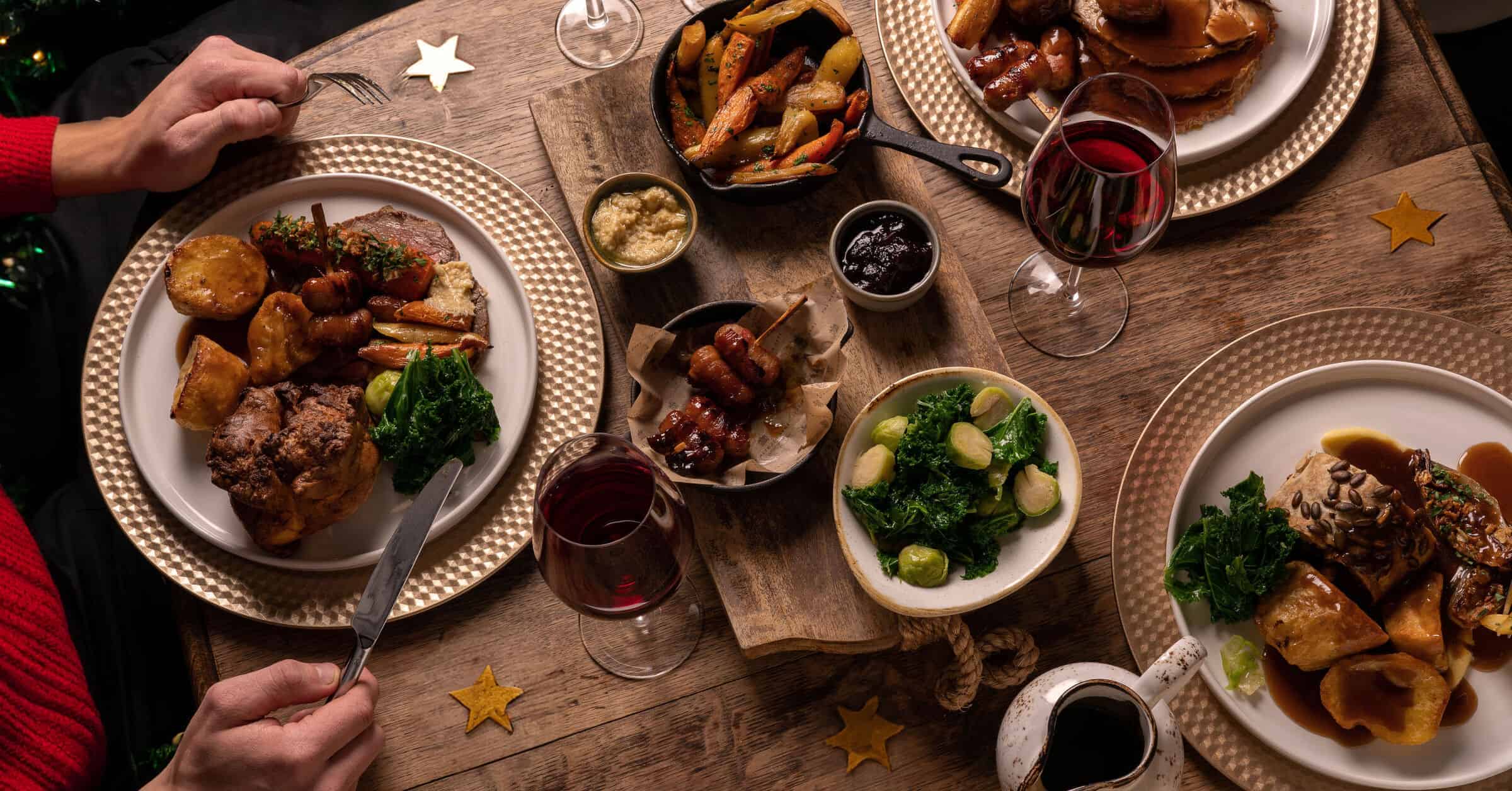 Inviting Christmas Lunch in Lower Langford Somerset close to Mendip ...