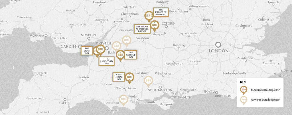 Butcombe Boutique Inns | Our Locations
